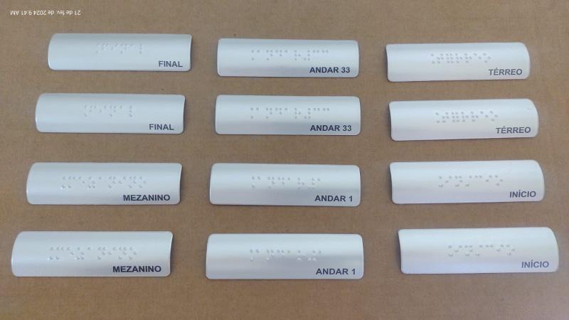 Placa Corrimão Andar 1 - BK Soluções em Acessibilidade - Placa de ...