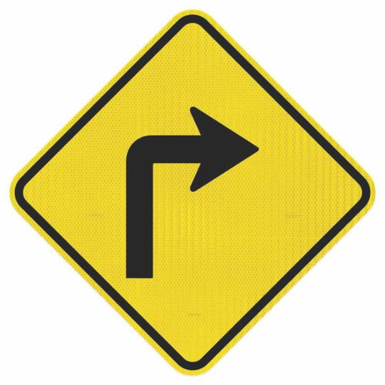 Placa Curva Acentuada À Direita A-1b Refletivo prismático - Afonso ...