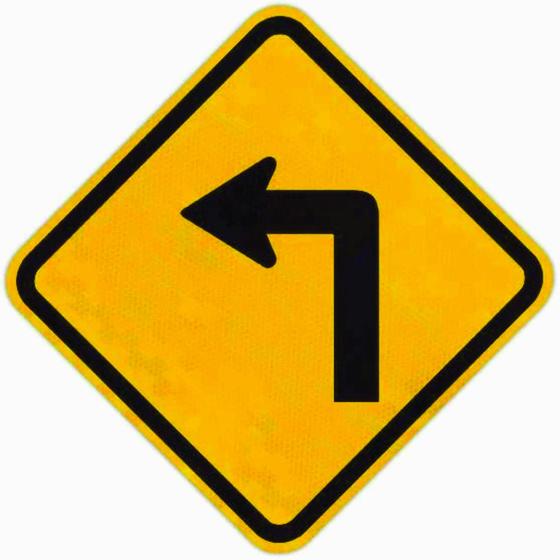 Placa Curva Acentuada À Esquerda A-1a Refletivo Prismático 3 - Afonso ...