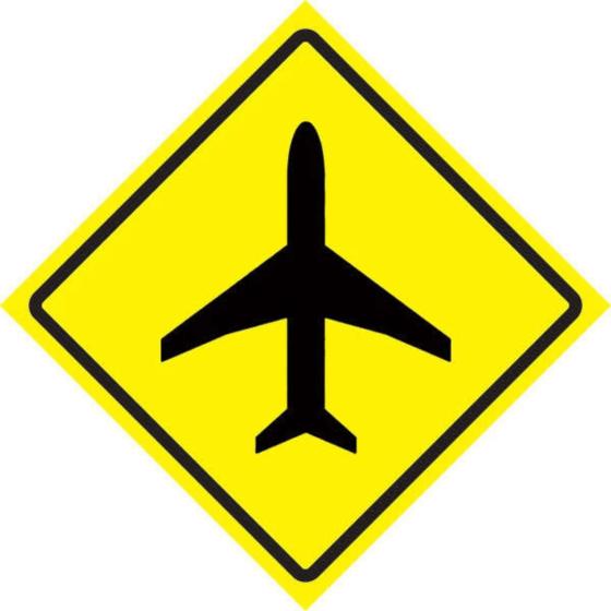 Placa De Alumínio Composto - Aeroporto A-43 60x60 - Afonso Sinalizações ...