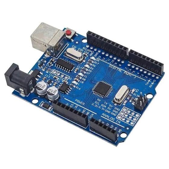 Placa de Desenvolvimento Arduino Uno R3 com Atmega328p - Cabo Pin Header Incluso - Robótica ...
