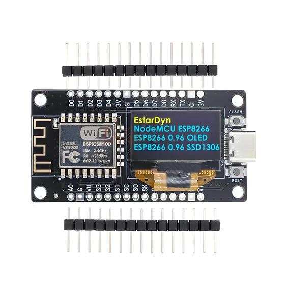 Placa de Desenvolvimento ESP8266 NodeMCU V3 com Display OLED de 0,96 ... Placa de Desenvolvimento ESP8266 NodeMCU V3 com Display OLED de 0,96 ...