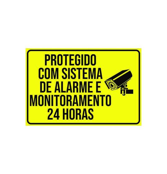 Placa De Monitoramento Por Câmera De Segurança 25X17Cm 11 - Nt ...