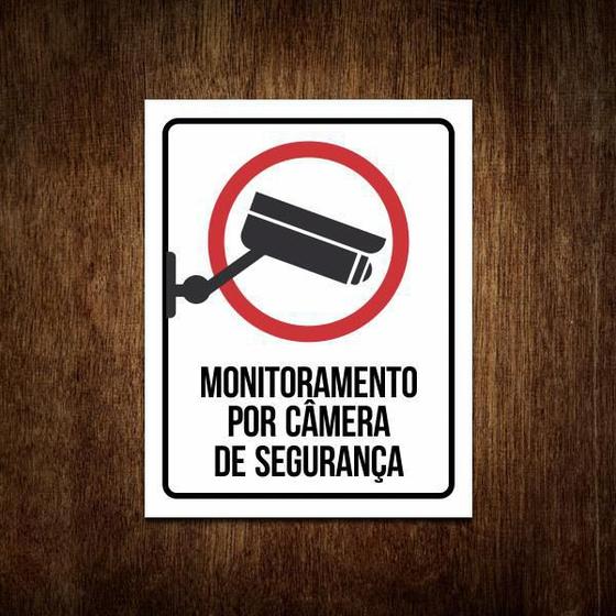 Placa De Monitoramento Por Câmera De Segurança - Sinalizo - Placa de ...