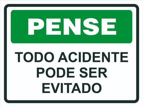 Placa De Segurança Todo Acidente Pode Ser Evitado Afonso Sinalizações
