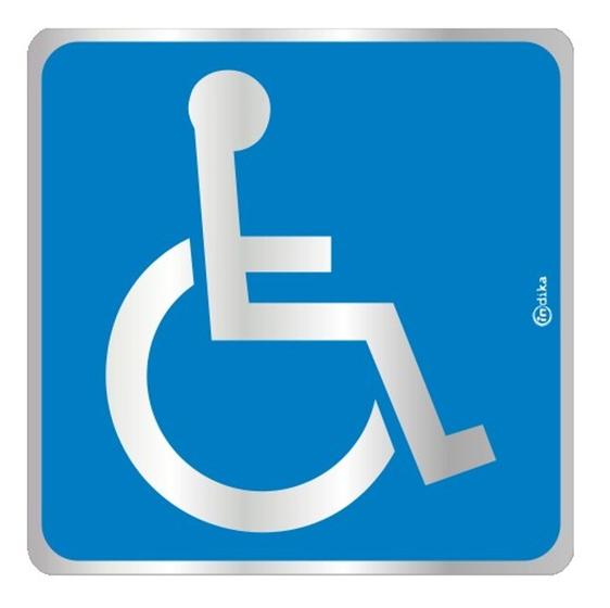 Placa De Sinal. Deficiente Físico - Masculino 16x16 - Sinalize - Placa ...