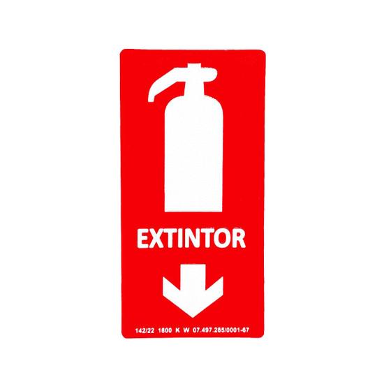 Placa de Sinal Extintor Vermelho Fotoluminescente 10 x 20cm ...