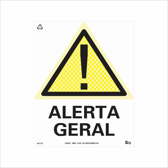 Placa de Sinalização Alerta Geral - Sig - Placa de Sinalização de ...