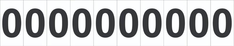 Placa de Sinalização Com Numeral 0 zero Cartela 10 peças - Look Placas ...