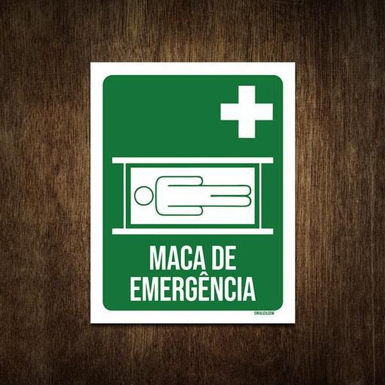 Placa De Sinalização - Maca De Emergência 18X23 - Sinalizo - Placa de ...
