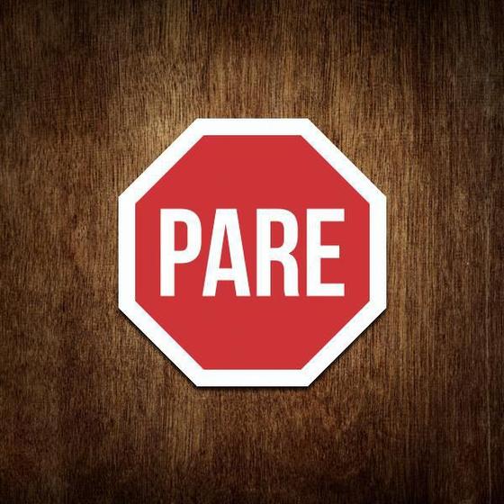 Placa De Sinalização - Pare (36X36) - Sinalizo - Placa de Sinalização ...