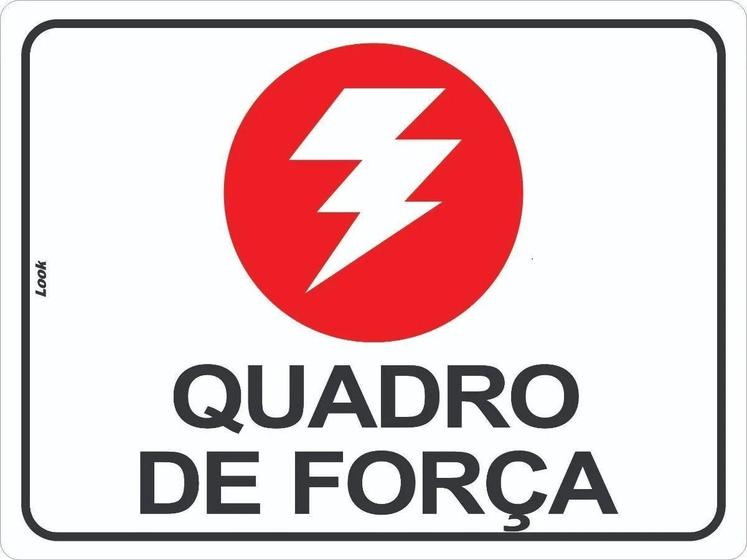 Placa de Sinalização - Quadro de Força e Caixa de Distribuição de ...