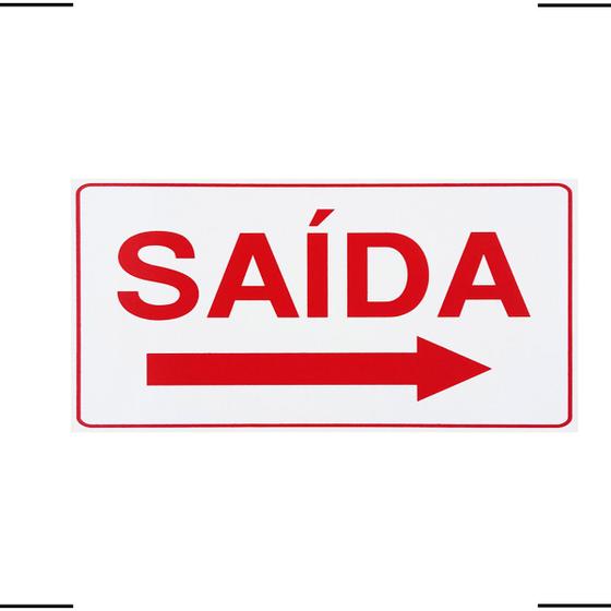 Placa De Sinalização Saída Com Seta Para Direita 30x15 Acesso - S-211 ...