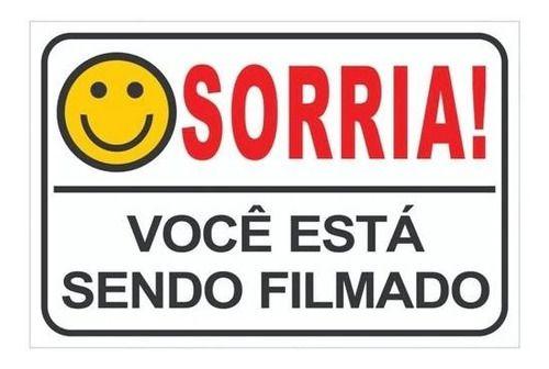 Placa De Sinalização Sorria Você Está Sendo Filmado - Afonso ...