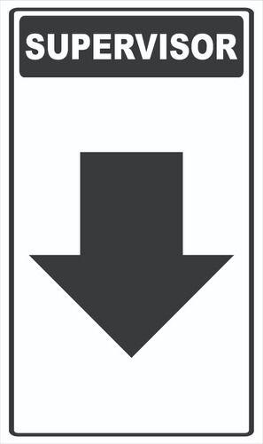 Placa De Sinalização Supervisor 20x30 - Afonso Sinalizações - Placa de ...