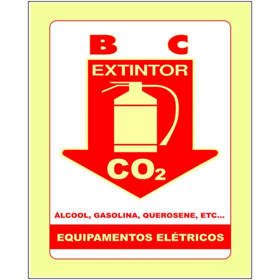 Placa de Sinalização Tamanho:14x20 Extintor BC (Ps 1mm) - Star Color ...
