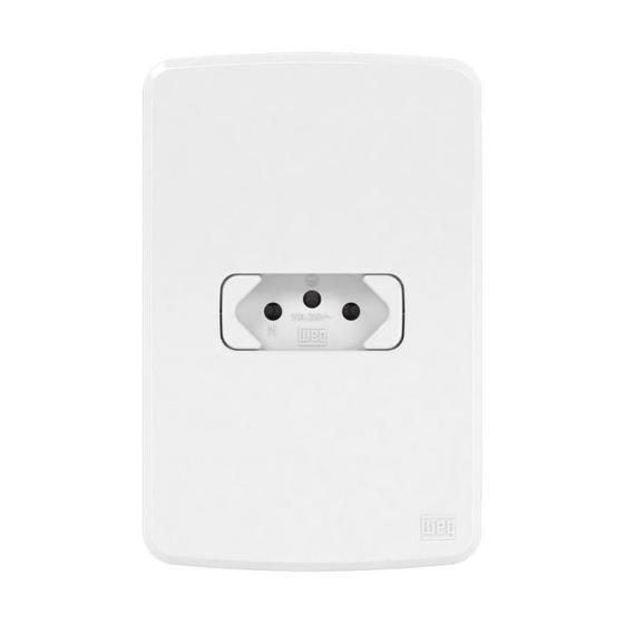 Placa de Tomada Branca com Suporte e Tomada Compose - WEG - Não ...