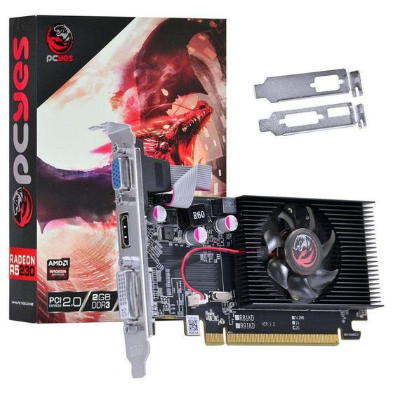 Placa de video amd radeon r5 230 2gb ddr3 64 bits hdmi open gl 4.1 ...