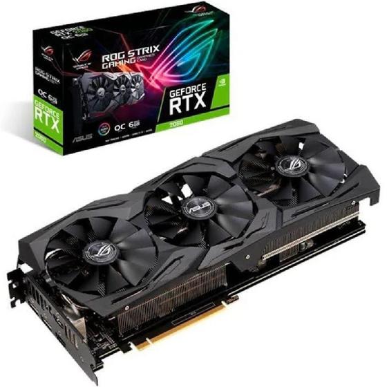 Placa De Vídeo Asus Geforce Rog-Strix Rtx 2060 OC 6gb Ddr6 Placa De Vídeo Asus Geforce Rog-Strix Rtx 2060 OC 6gb Ddr6