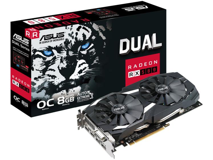 Placa de Vídeo Asus Radeon RX 580 8GB - GDDR5 256 bits Dual DUAL-RX580-O8G - Placa de Vídeo ...