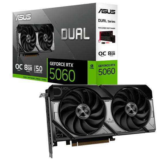 Placa de Vídeo ASUS RTX 5060 Dual 8GB GDDR7 128 Bits 2x OC - NVIDIA ...