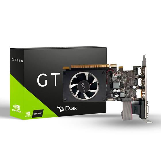Placa de Vídeo Duex NVIDIA GeForce GT 730 4GB DDR3 64 Bits - GT730 - Placa de Vídeo - Magazine Luiza