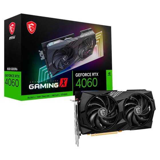 Placa de Vídeo RTX 4060 Gaming X MSI NVIDIA GeForce, 8GB GDDR6, DLSS ...