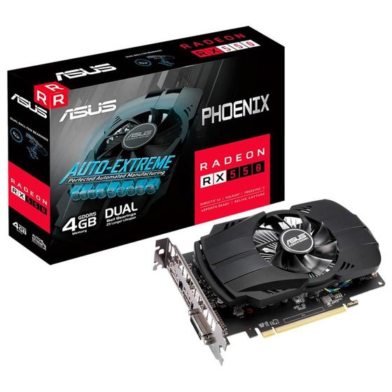 Placa de Vídeo RX 550 Asus Phoenix AMD Radeon, 4GB, GDDR5 - PH-RX550-4G-EVO - Placa de Vídeo ...