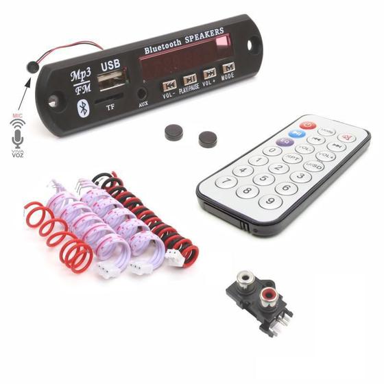 Placa Decodificador Usb Caixa Ativa Mp3 Bluetooth + Rca - Tecnotronics ...