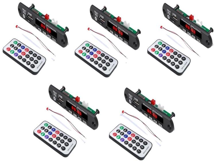 Placa Decodificadora Mp3 Com Bluetooth Usb, Sd, Fm, Aux 5 Un - Luises ...