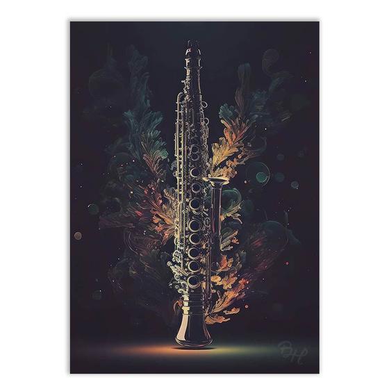 Placa Decorativa A4 Piccolo Flautim Flauta Instrumento Musical - Bhardo ...