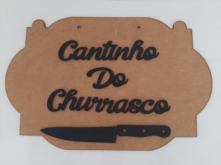 Placa decorativa Cantinho do Churrasco em MDF 3mm - MIWL ART - Placa ...