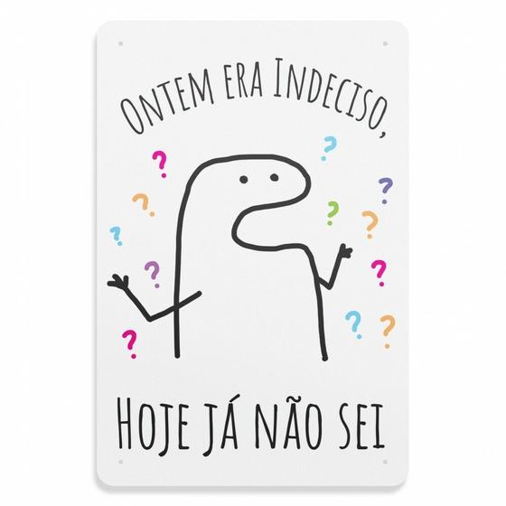 Placa Decorativa Flork Meme Indeciso - Fábrica Geek - Placa Decorativa ...