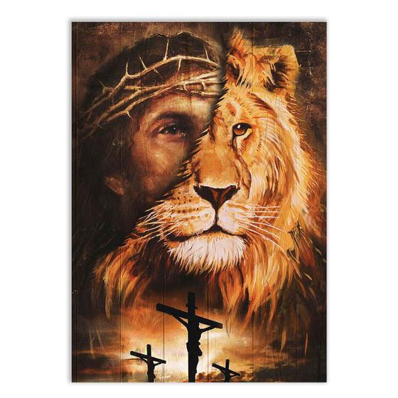 Placa Decorativa Jesus Cristo Leão de Juda Poster - Isca Zero - Placa ...