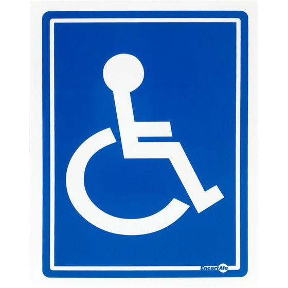 Placa Deficiente Físico 15 x 20 Cm PS68 Encartale - Placa de ...