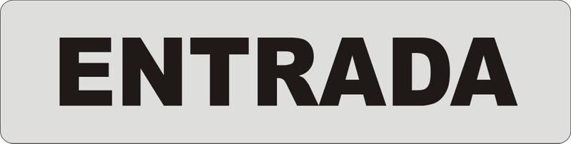 Placa ENTRADA - 24X6 CM PS 0,8MM Fundo Prata - Flap Placas e ...