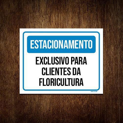 Placa Estacionamento Exclusivo Clientes 18x23cm 5un - Sinalizo.Com ...