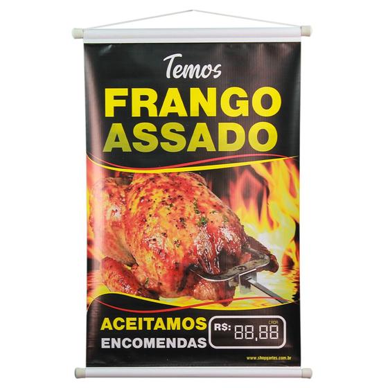 Placa Faixa Banner Frango Assado - Preço Editável - F SHOP - Banner ...