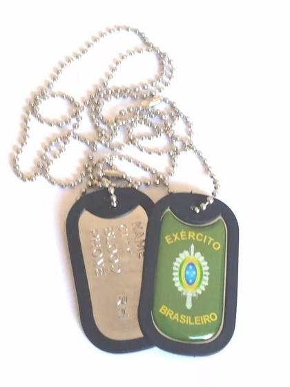 Placa Identificação Dog Tag Exercito Eb Militar Tatico Resin - Firezone ...