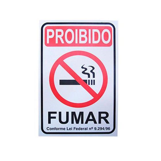 Placa Indicativa Sinalização Proibido Fumar 20cm X 30cm - Pacific ...