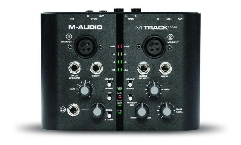 Placa Interface M Audio M Track Plus Usb E Midi 2X2 - Geral - Interface ...