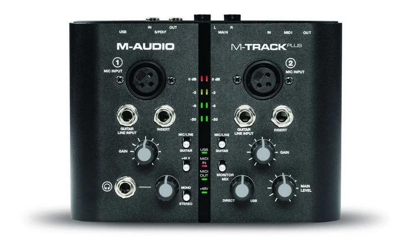 Placa Interface M Audio M Track Plus Usb e Midi 2x2 - Interface de ...