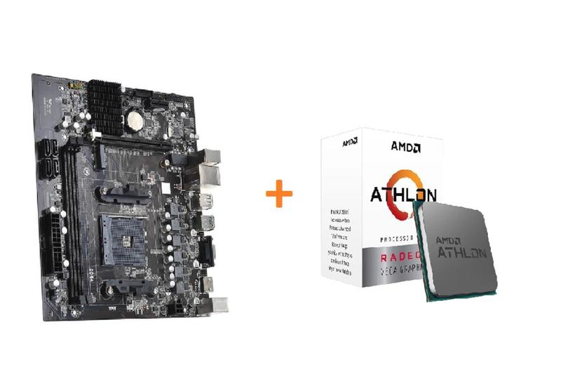 Placa Mae ARKTEK AK-A320M EG + Processador AMD Athlon 3000G 3.5GHz - ARKTEK + AMD - Placa Mãe ...