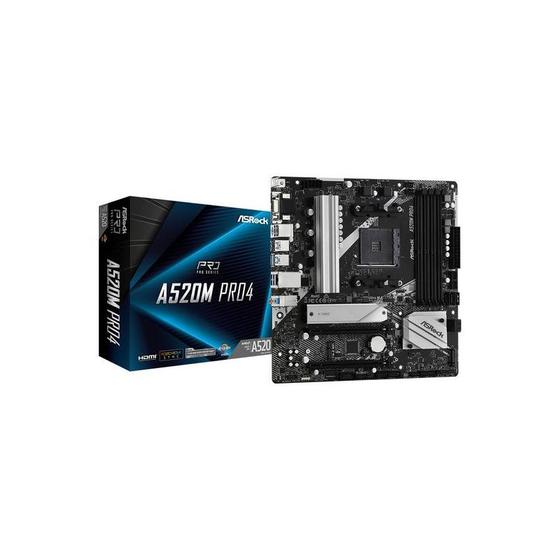 Placa Mãe Asrock A520M Pro4 Socket Am4 Chipset Amd A520 Vga Micro Atx Ddr4 - Placa Mãe ...