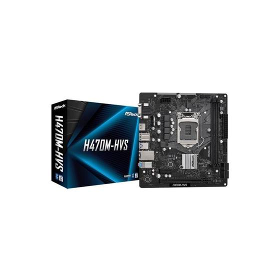 Placa Mãe Asrock H470M Hvs Socket Lga 1200 Vga Chipset Intel H470 Micro ...