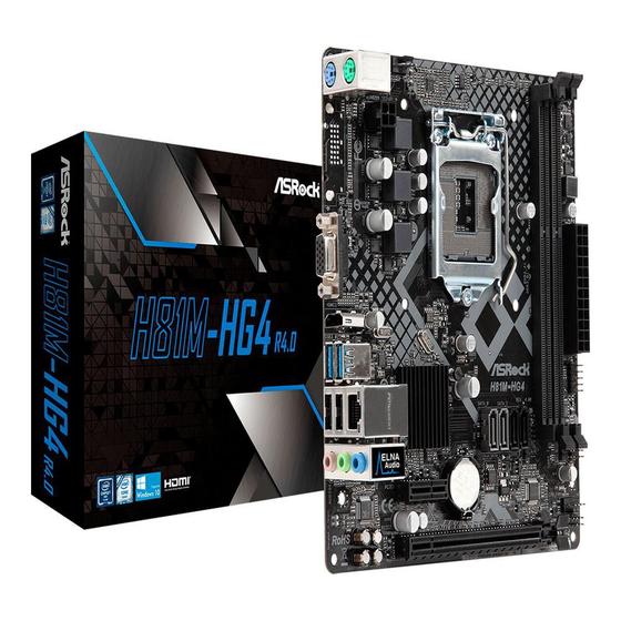 Placa Mae Asrock H81m-hg4 R4.0 Ddr3 Hdmi Lga 1150 Usb 3.0 - Placa Mãe ...