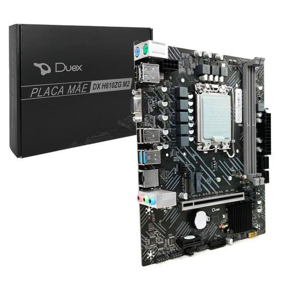 Placa Mãe Duex DX H610ZG M2, Intel 13ª/12ª Geração, DDR4, Socket ...