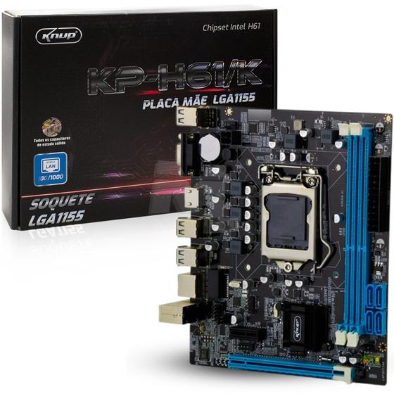 Placa Mãe para Intel LGA1155 2x ddr3 6 Usb Vga-Hdmi G-H61K - KP-H61K ...