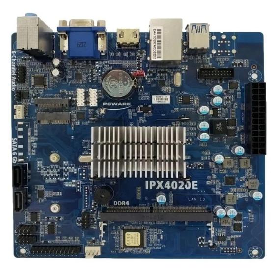 Placa mae pcware mini itx ipx4020e m2 c/ processador intel dual core ...