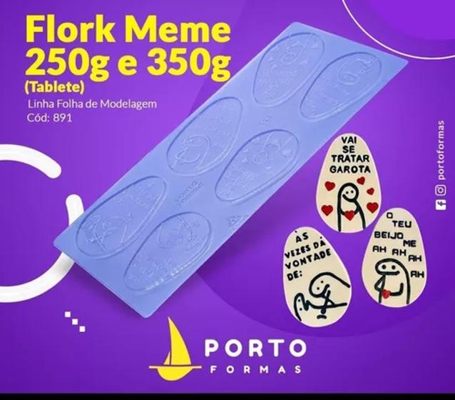 Placa Para Chocolate Flork Meme Ovos De 250g Á 350g Porto -891 - PORTO ...